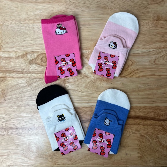 SHEIN | Accessories | New Sanrio Hello Kitty Friends Sock Bundle Shein ...